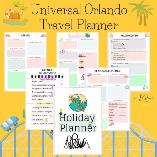 14 Day Universal Orlando Planner / Organiser / Digital Download ...