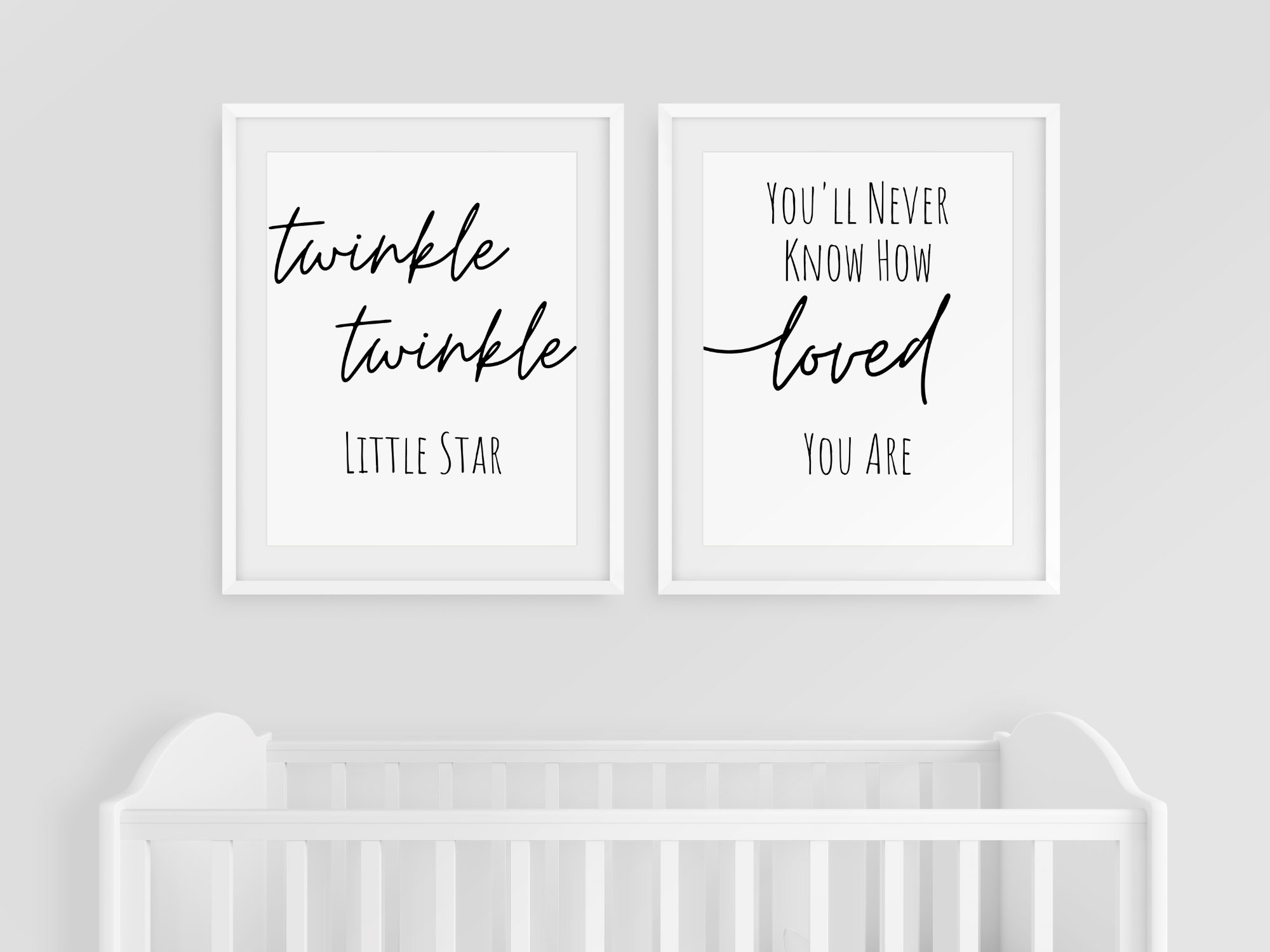 Twinkle Twinkle Little Star Nursery Printable Wall Art, Digital Prints ...