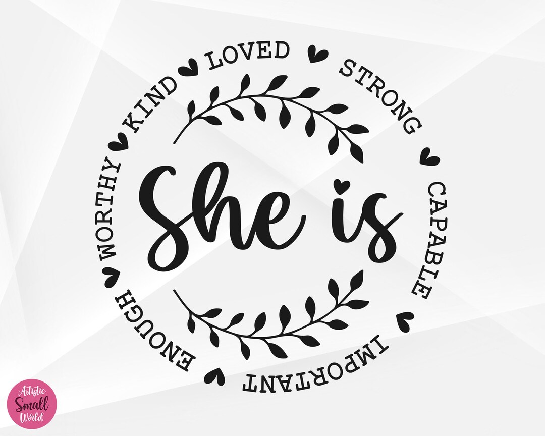 She is SVG Motivational Svg Inspirational Svg She is Strong - Etsy