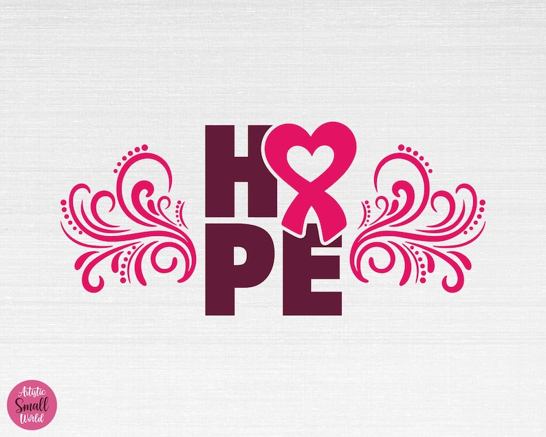 Hope SVG, Breast Cancer Svg, Cancer Ribbon Svg, Cancer Survivor Svg ...