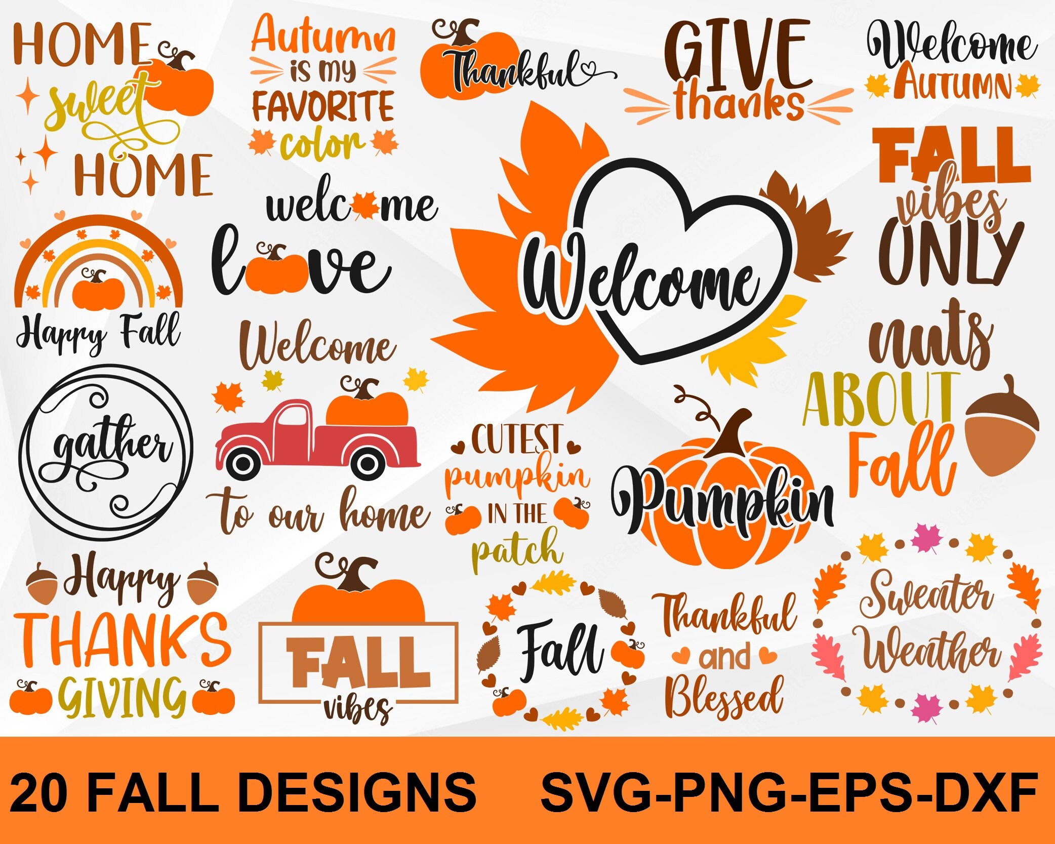 Fall SVG Bundle Fall Svg Autumn Svg Thanksgiving Svg Fall - Etsy