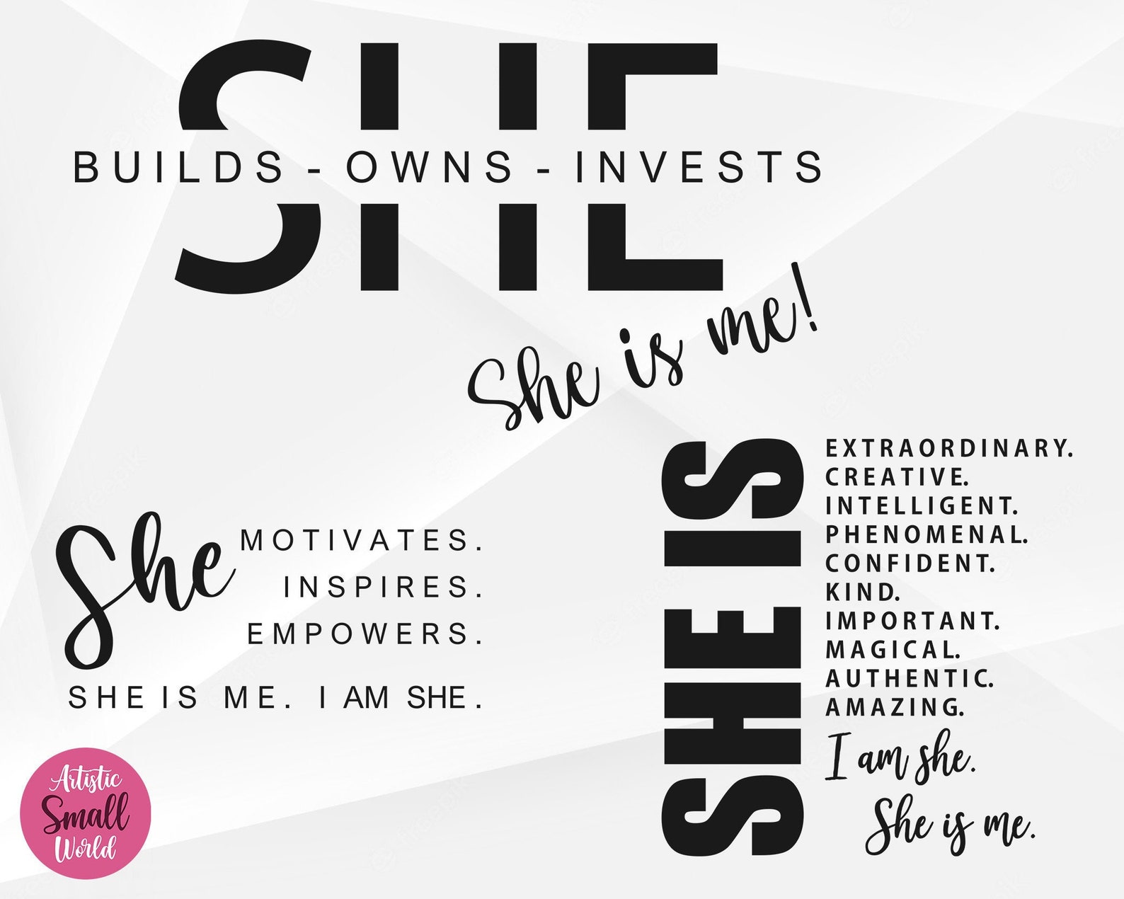 She is Me SVG I Am She Svg Woman Affirmation Svg She is Me - Etsy