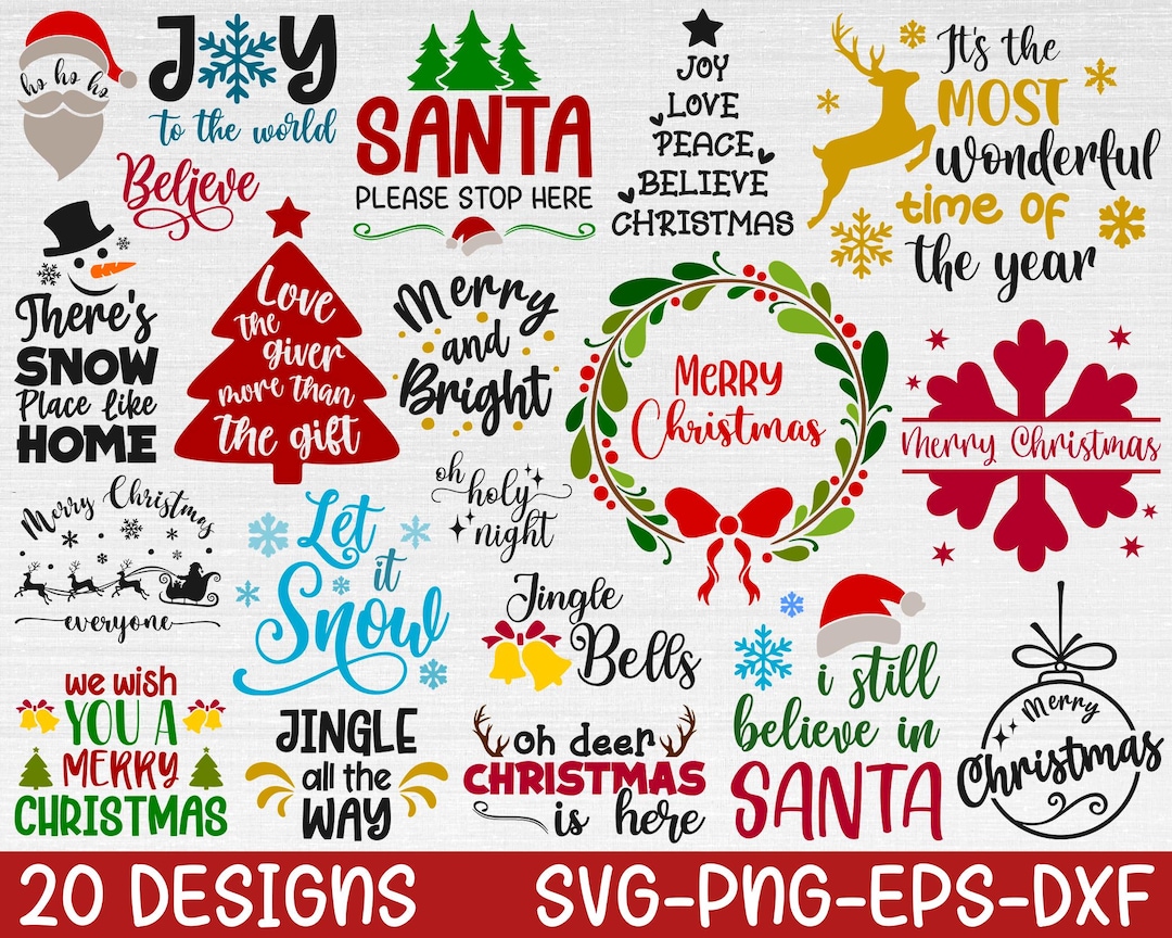 Christmas SVG Bundle, Christmas Svg, Winter Svg, Christmas Cut Files ...