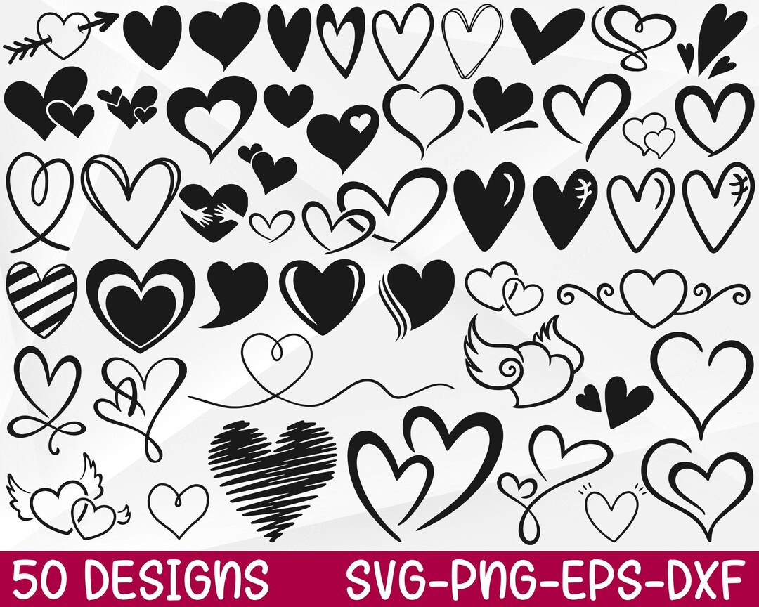 Heart SVG Bundle Hearts Svg Valentine's Day Svg Heart - Etsy