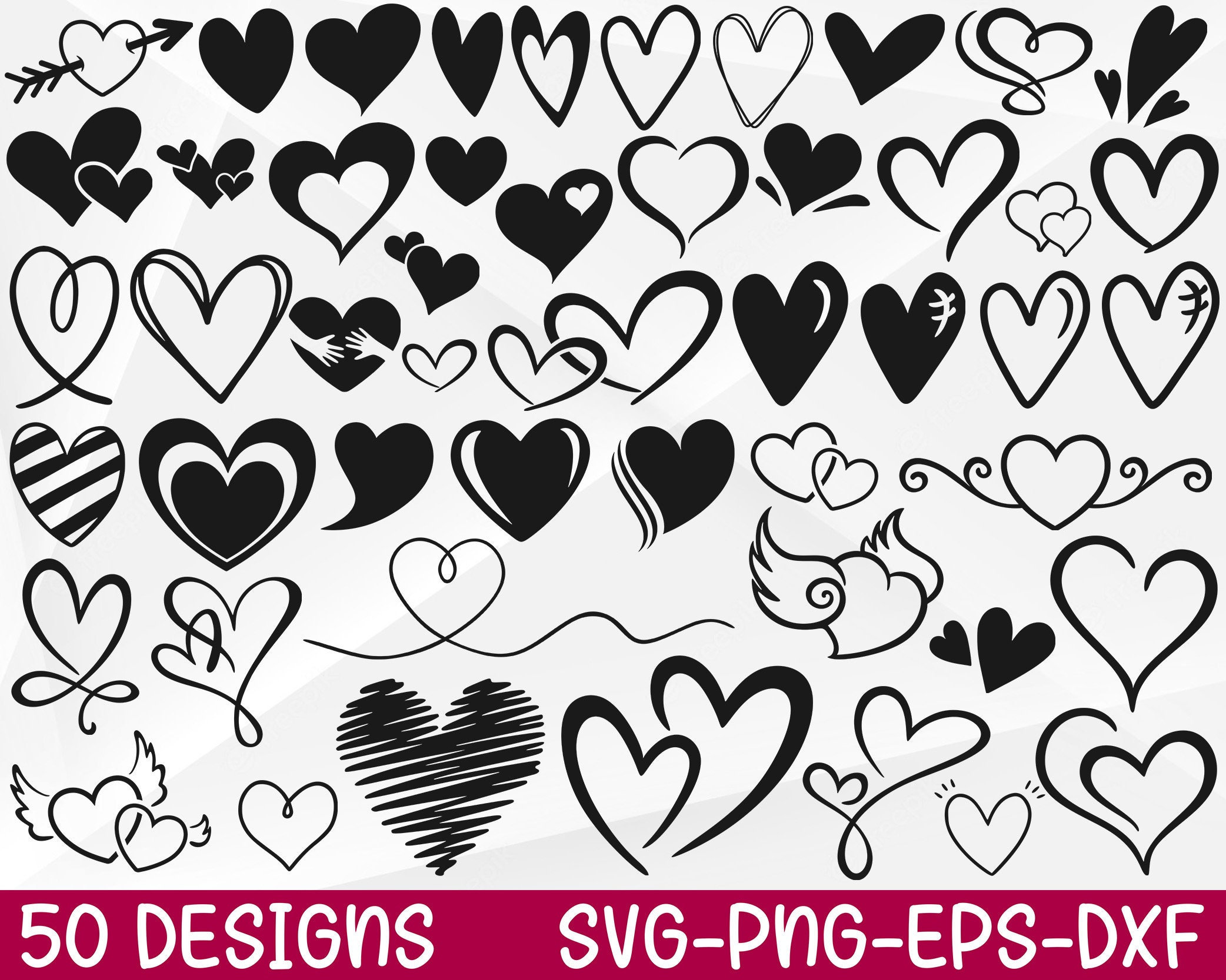 Hart SVG Bundel Harten Svg Valentijnsdag Svg Heart Cut - Etsy Nederland