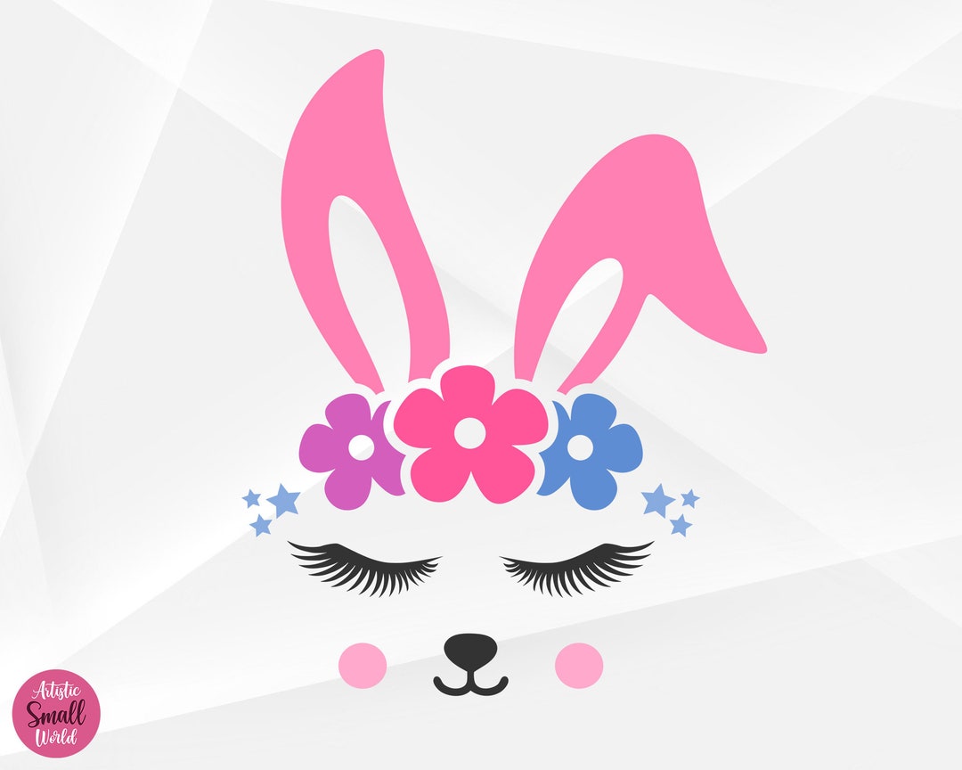 Bunny Face SVG, Easter Bunny Svg, Cute Bunny Svg, Easter Svg, Spring ...