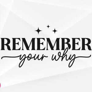 Remember Your Why SVG Motivational Svg Inspirational Svg - Etsy