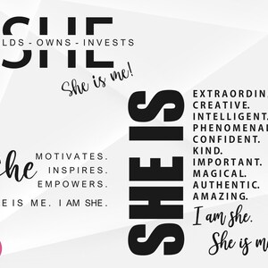 She is Me SVG, I Am She Svg, Woman Affirmation Svg, She is Me Cut Files ...