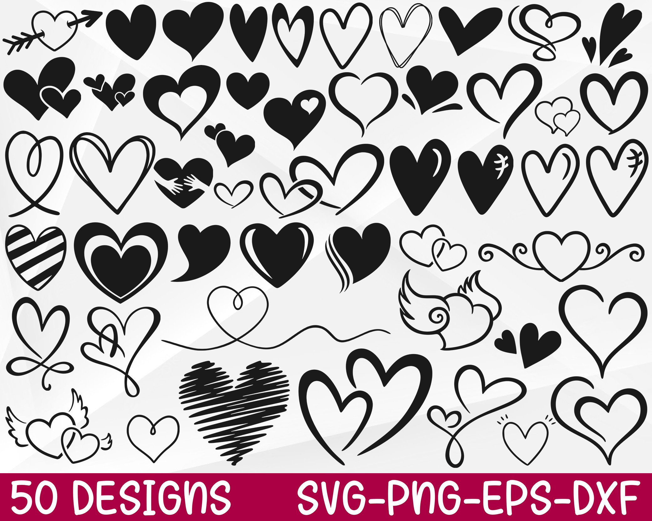 Herz SVG Bundle Herzen Svg Valentinstag Svg Herz - Etsy.de