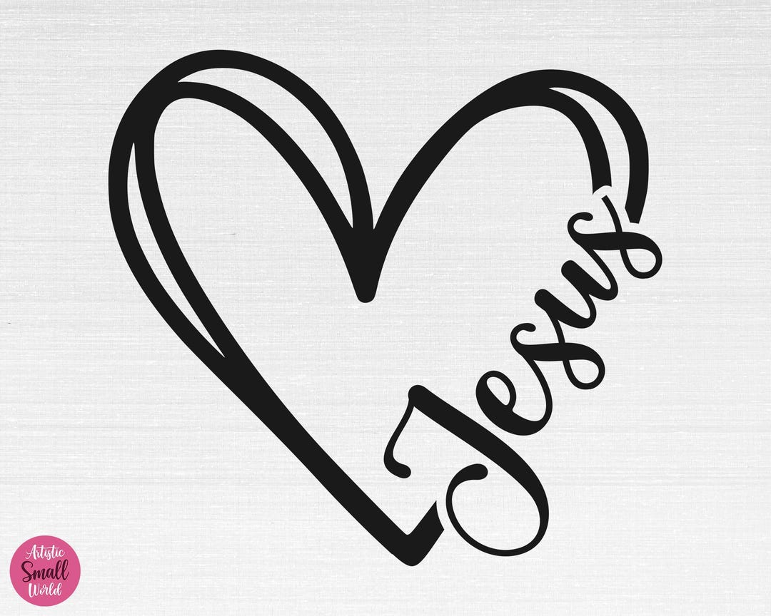 Jesus SVG, Jesus Heart Svg, Jesus is King Svg, Christian Svg, Faith Svg ...