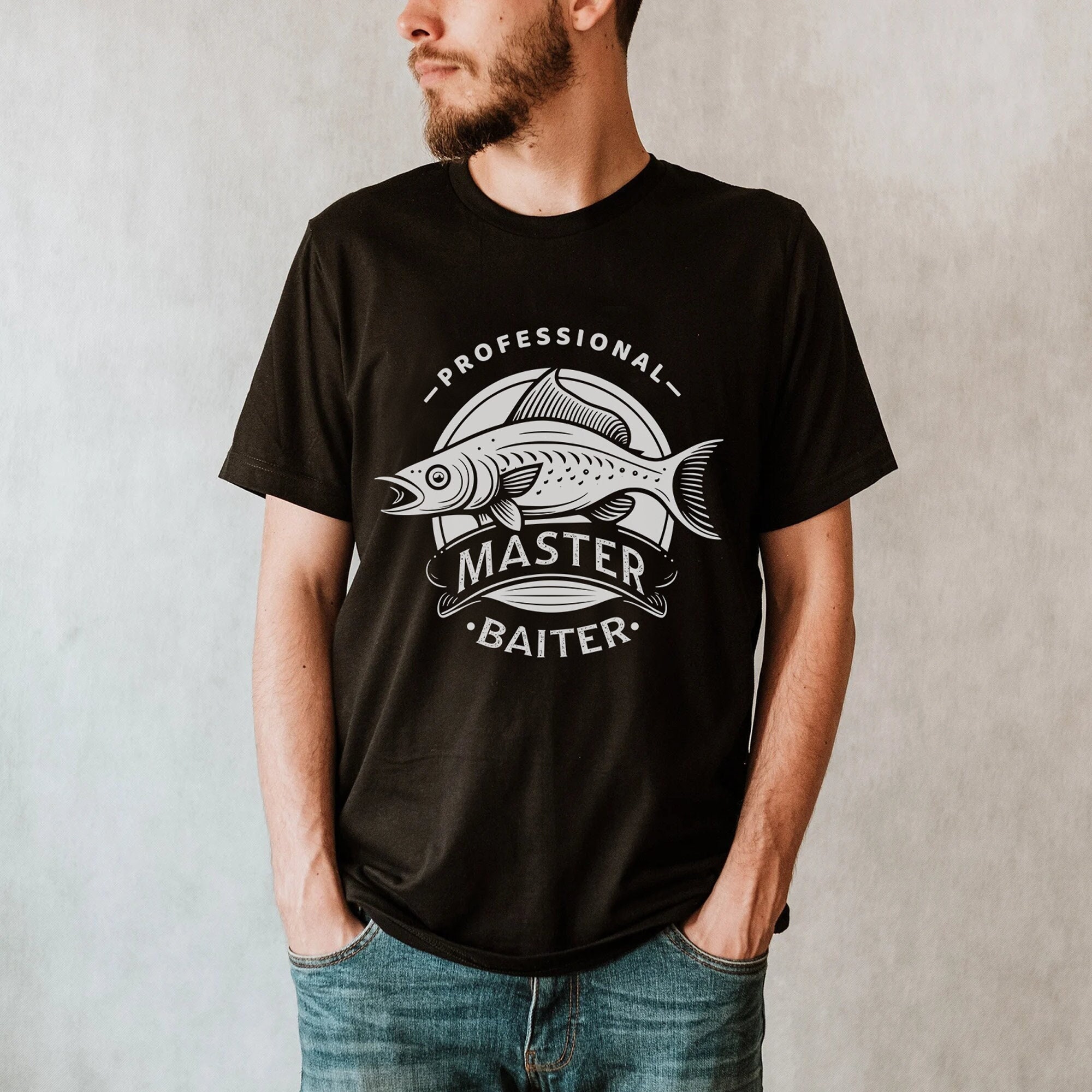 Master Baiter Fishing Shirt, Funny Fisherman Tee, Fishing Gifts for Men ...