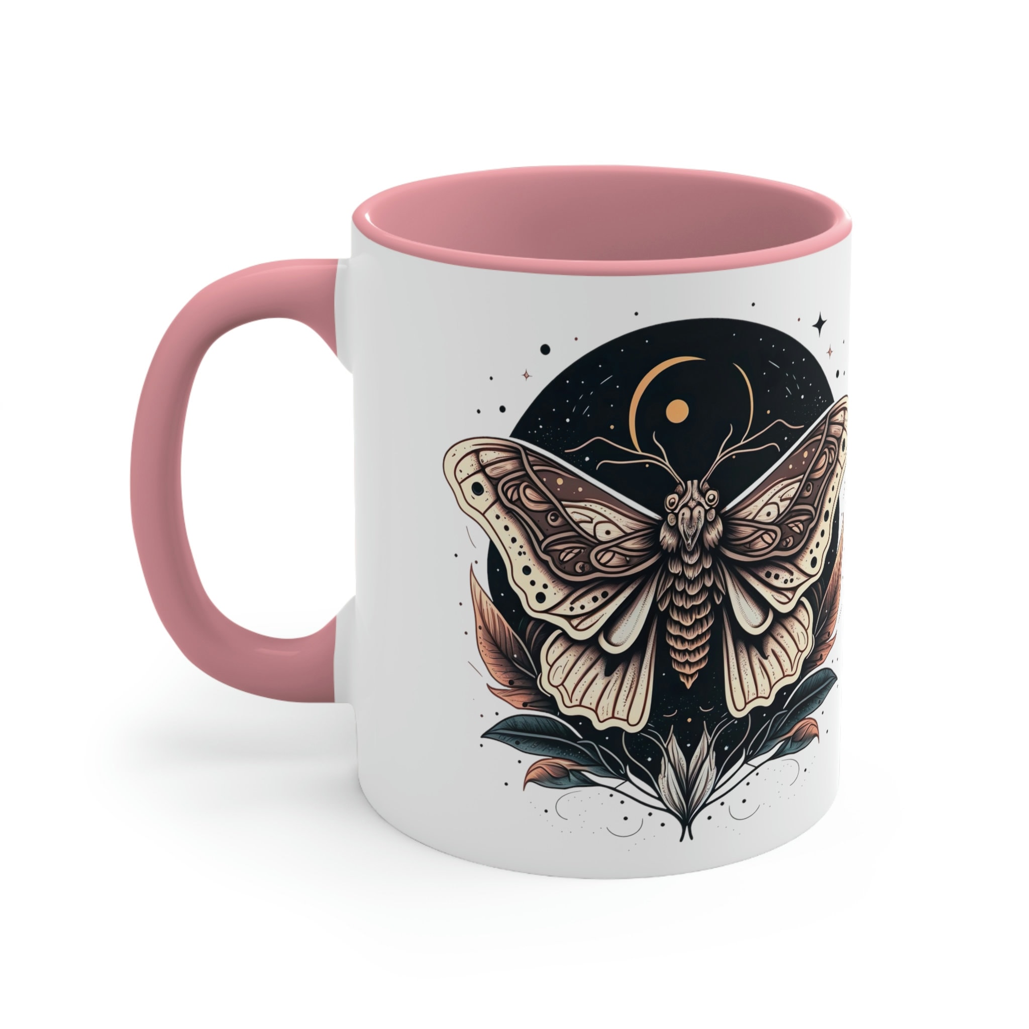 Cottagecore Moth Mug, Boho Fairycore Nature Gift, Dark Moth Cup, Dark ...