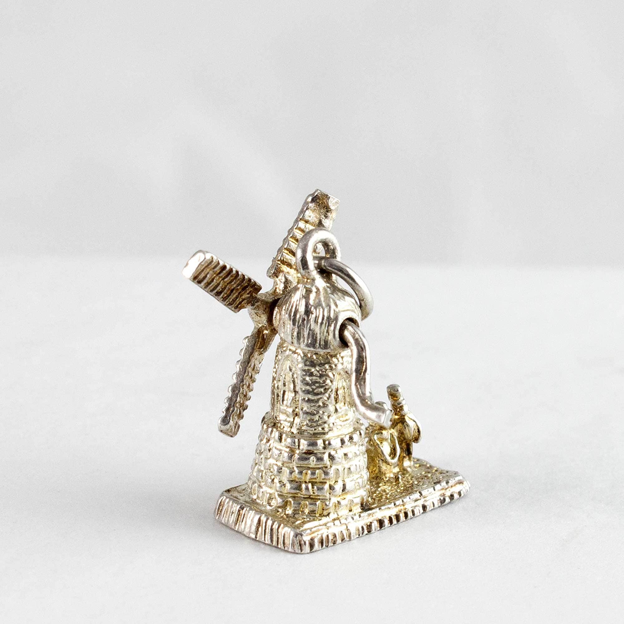 Vintage Windmill Charm, Silver Charm for Bracelets or Necklaces ...