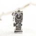 Vintage Silver Charm, Clock Charm With Movable Door, Sterling Silver ...