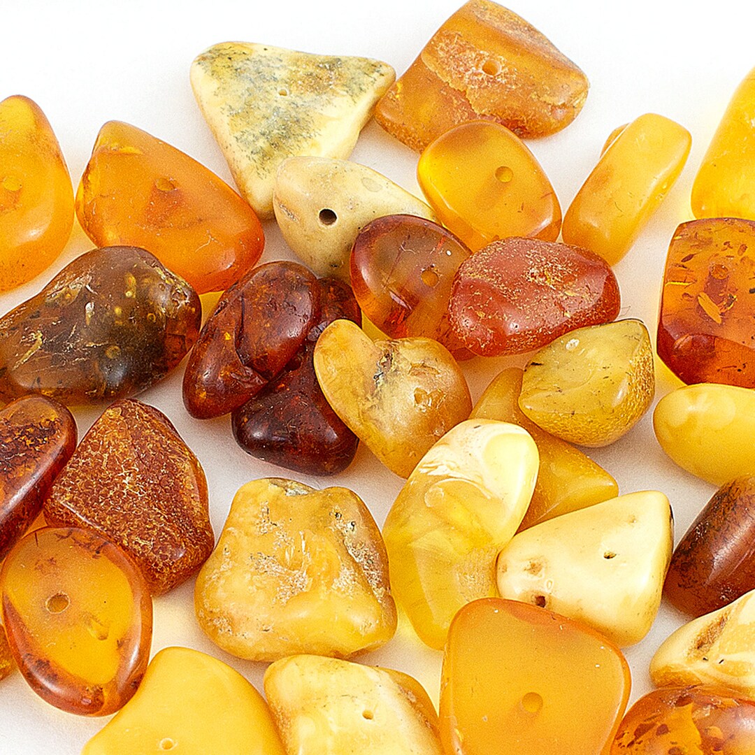 Amber Loose Beads, Genuine Vintage Multicolour Baltic Amber Beads, Lot ...