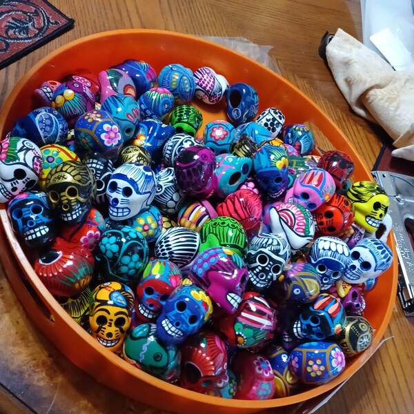 Ceramic Sugar Skulls - Etsy