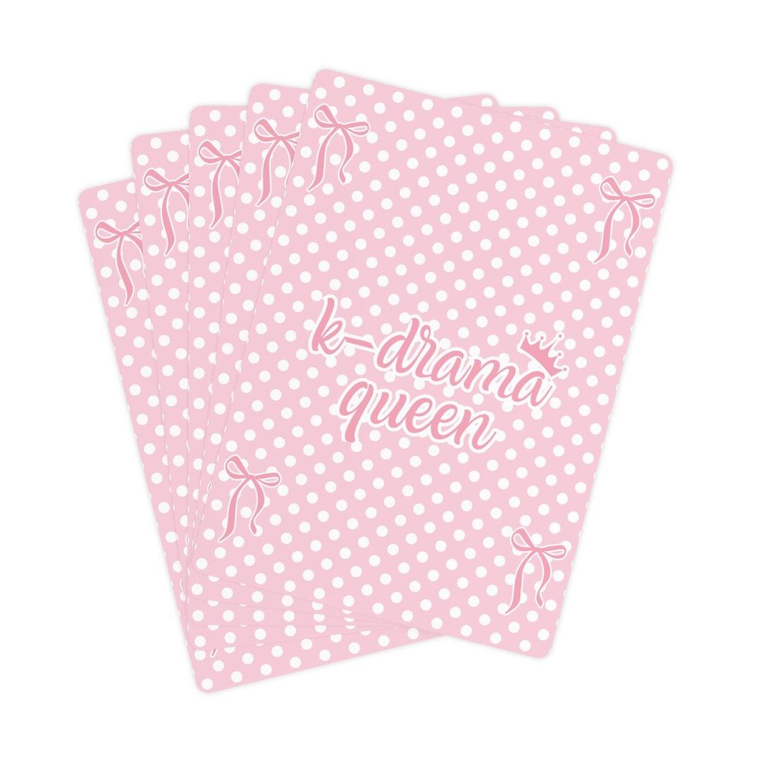 Playing Cards Pink Polka Dot K-drama Queen Fan Gift Kpop Korean ...