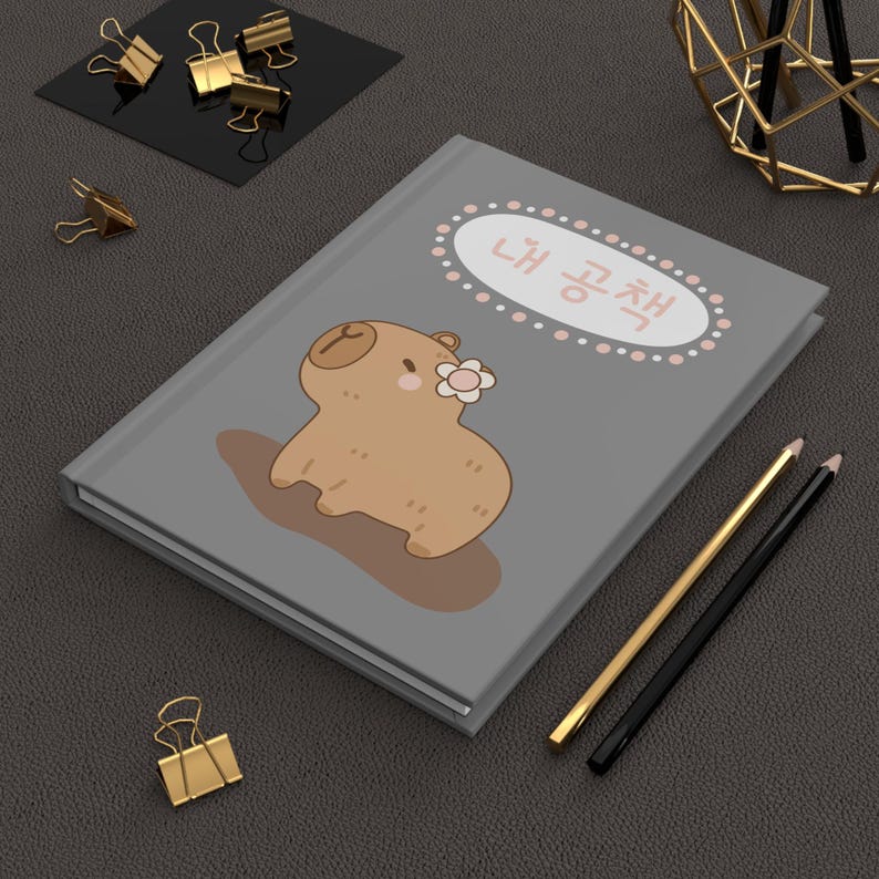 Capybara Korean Notebook, Funny Animal Cartoon Journal - Etsy