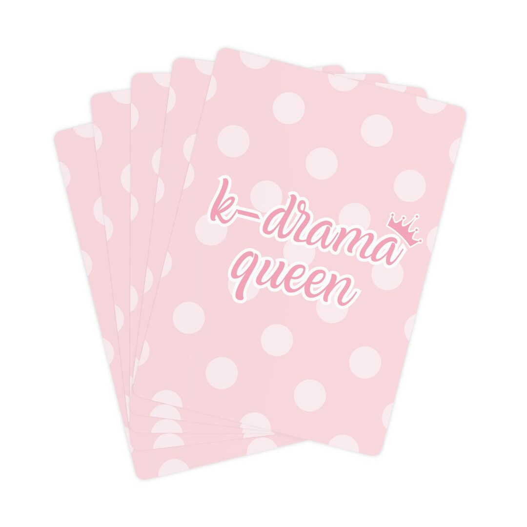 Playing Cards Pink Polka Dot K-drama Queen Fan Gift Kpop Korean ...