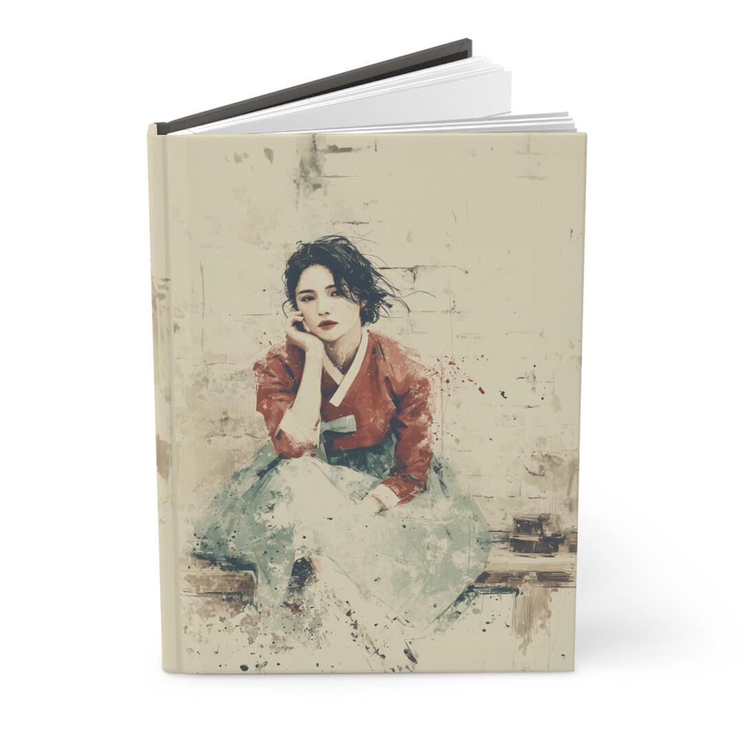 Korean Woman Hardcover Journal, Traditional Hanbok Cover, Matte Finish ...