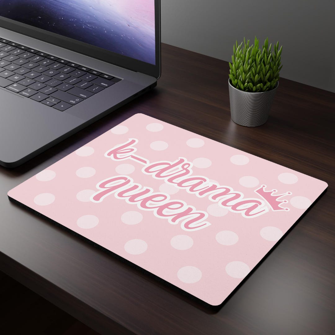 K-drama Queen Mouse Pad Pink Polka-dots Computer Mouse Pad for Kdrama ...