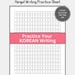 Korean Hangul Writing Practice Sheet, Instant Download, WONGOJI Writing ...