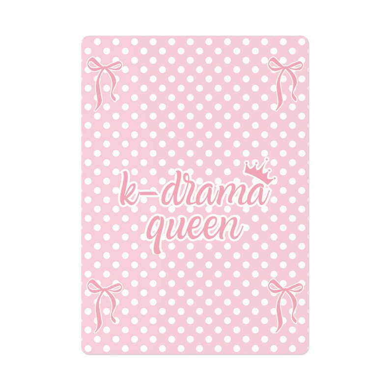 Playing Cards Pink Polka Dot K-drama Queen Fan Gift Kpop Korean ...
