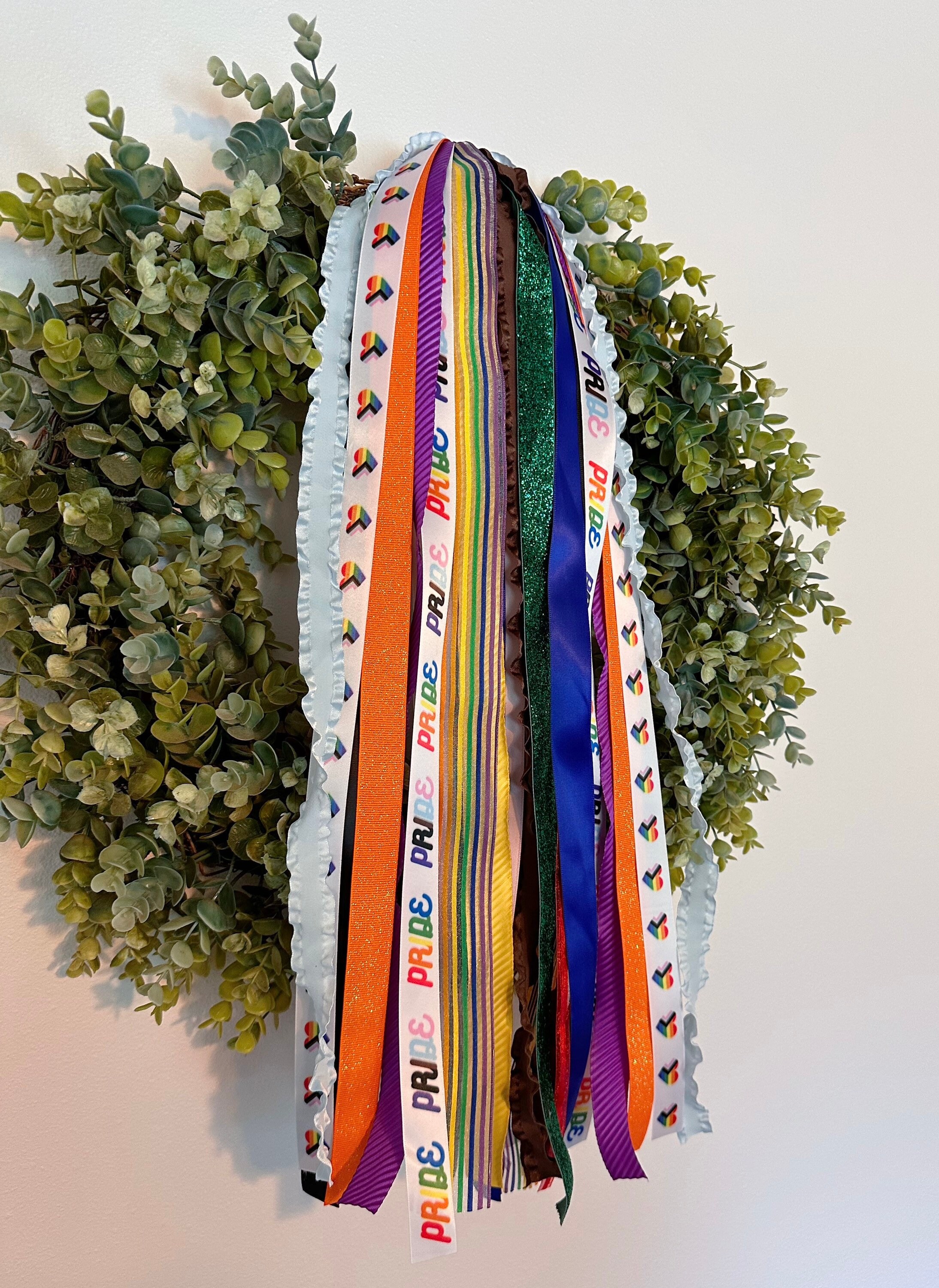 Pride Ribbon Bundle, Pride Wreath, Ribbon Set, Pride Decor, LQBTQ+ ...