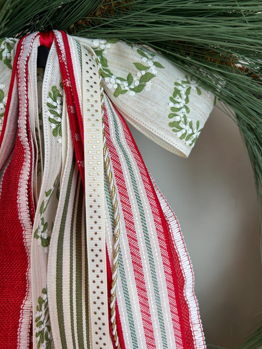 The Holly Berries Christmas Ribbon Bundle, Christmas Ribbon, Ribbon Set ...