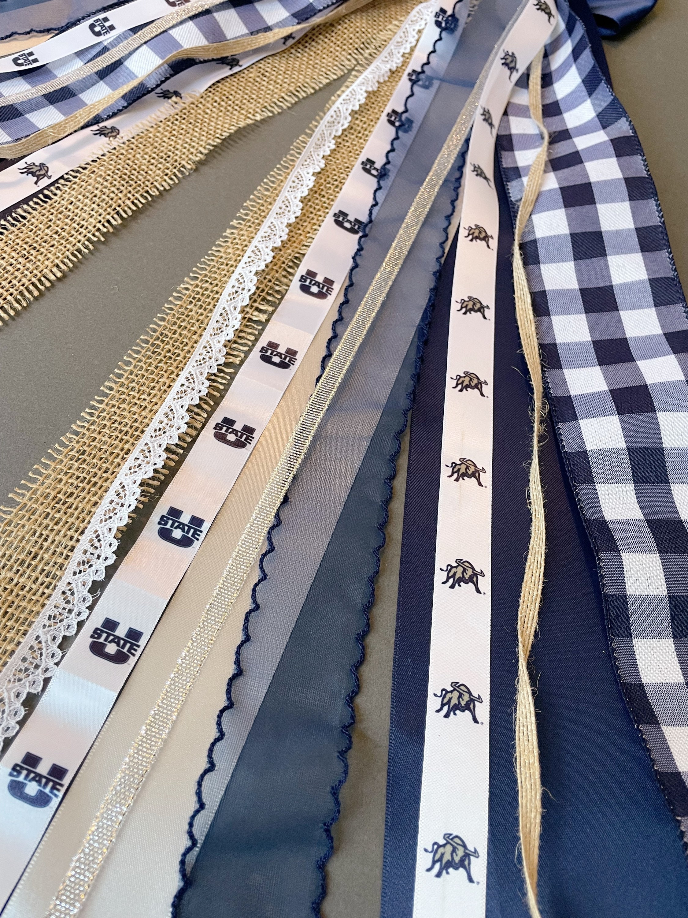 USU Ribbon Bundle, Ribbon Set, Ribbon Decor, Wreath, Wreath Accessories ...