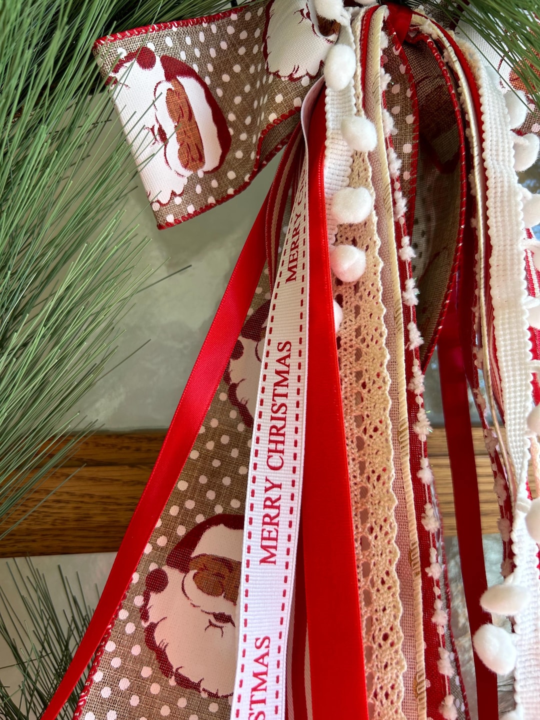 The Vintage Santa Christmas Ribbon Bundle, Christmas Ribbon, Ribbon Set ...