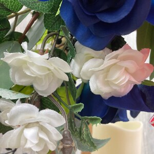 Patriotic Lantern Swag, Lantern Bow for July 4th, Red White and Blue ...