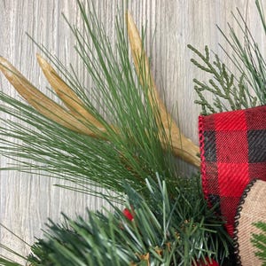 Rustic Christmas Swag for Front Door, North Woods Swag, Cabin Christmas ...