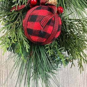 Rustic Christmas Swag for Front Door, North Woods Swag, Cabin Christmas ...