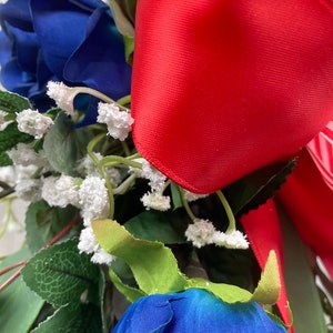 Patriotic Lantern Swag, Lantern Bow for July 4th, Red White and Blue ...