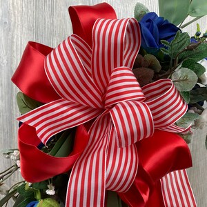 Patriotic Lantern Swag, Lantern Bow for July 4th, Red White and Blue ...