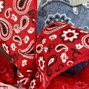 Patriotic Bow, Red, White and Blue Bow for Wreath, Americana Decoration ...
