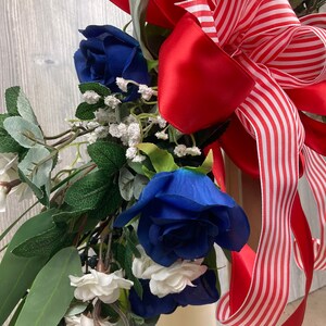 Patriotic Lantern Swag, Lantern Bow for July 4th, Red White and Blue ...