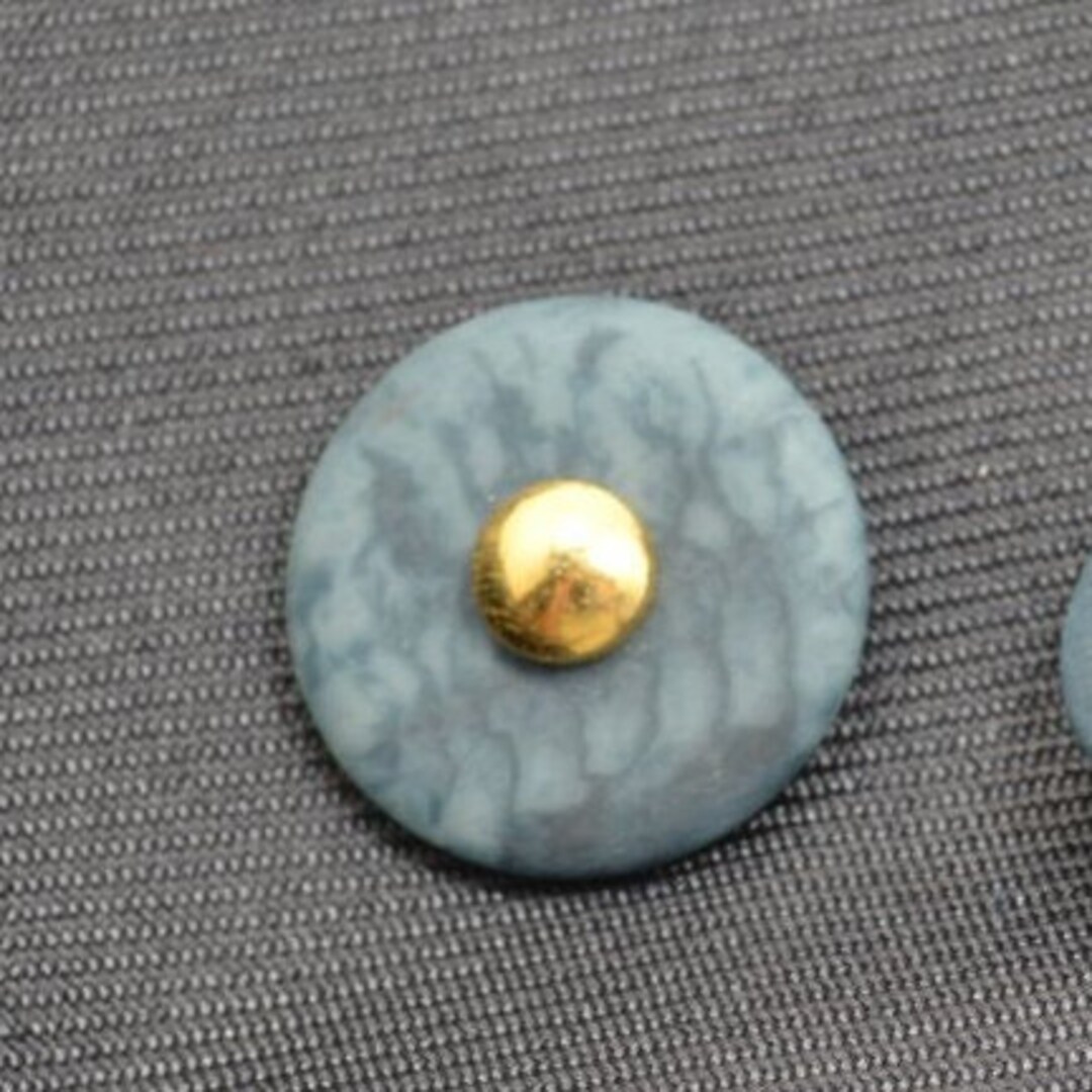 Marl-ed Grey Blue & Green Button With Bright Gold Dot (H-16) - Etsy