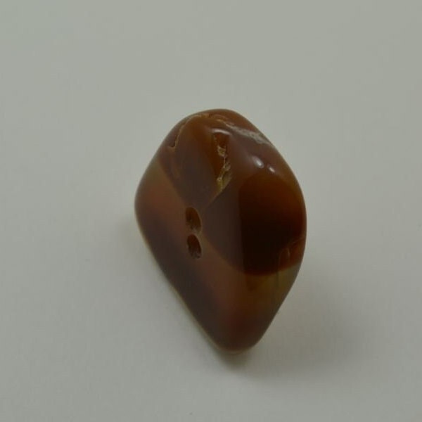 Polished Agate Stone Button in Brown Tones 2-hole BB-10 - Etsy