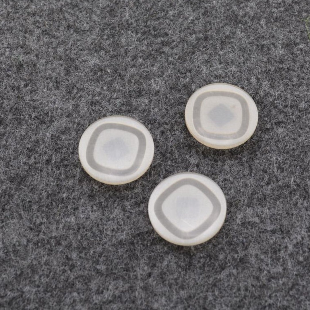 Translucent Ivory Colored Button With Black Square Shank (VV-03) - Etsy