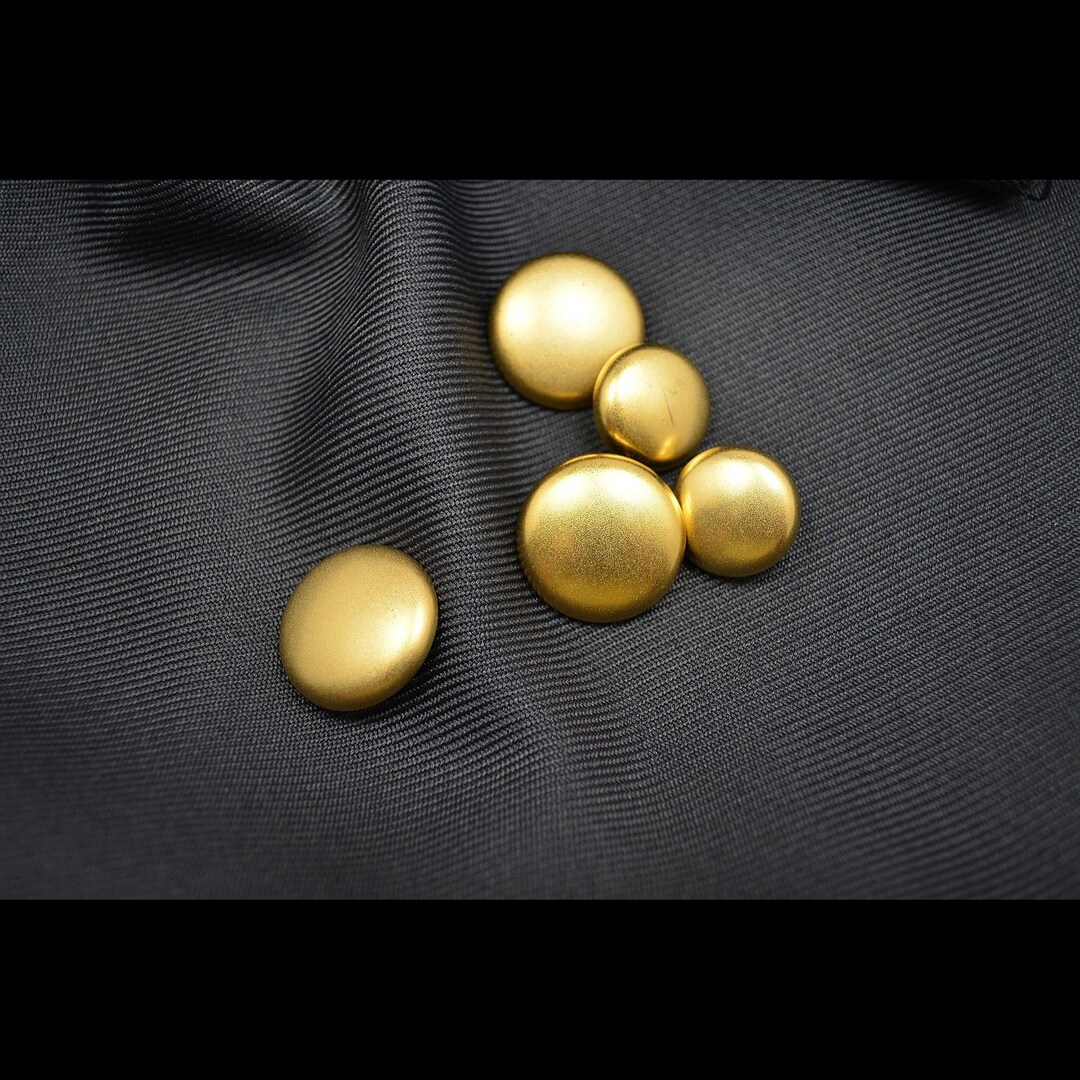 Simple Matte Gold Round Dome Buttons B-07 - Etsy