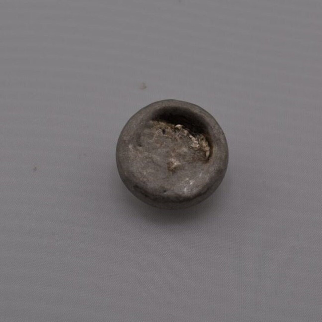 Dull Silver Industrial Look Round Button With Fingerprint Indention ...