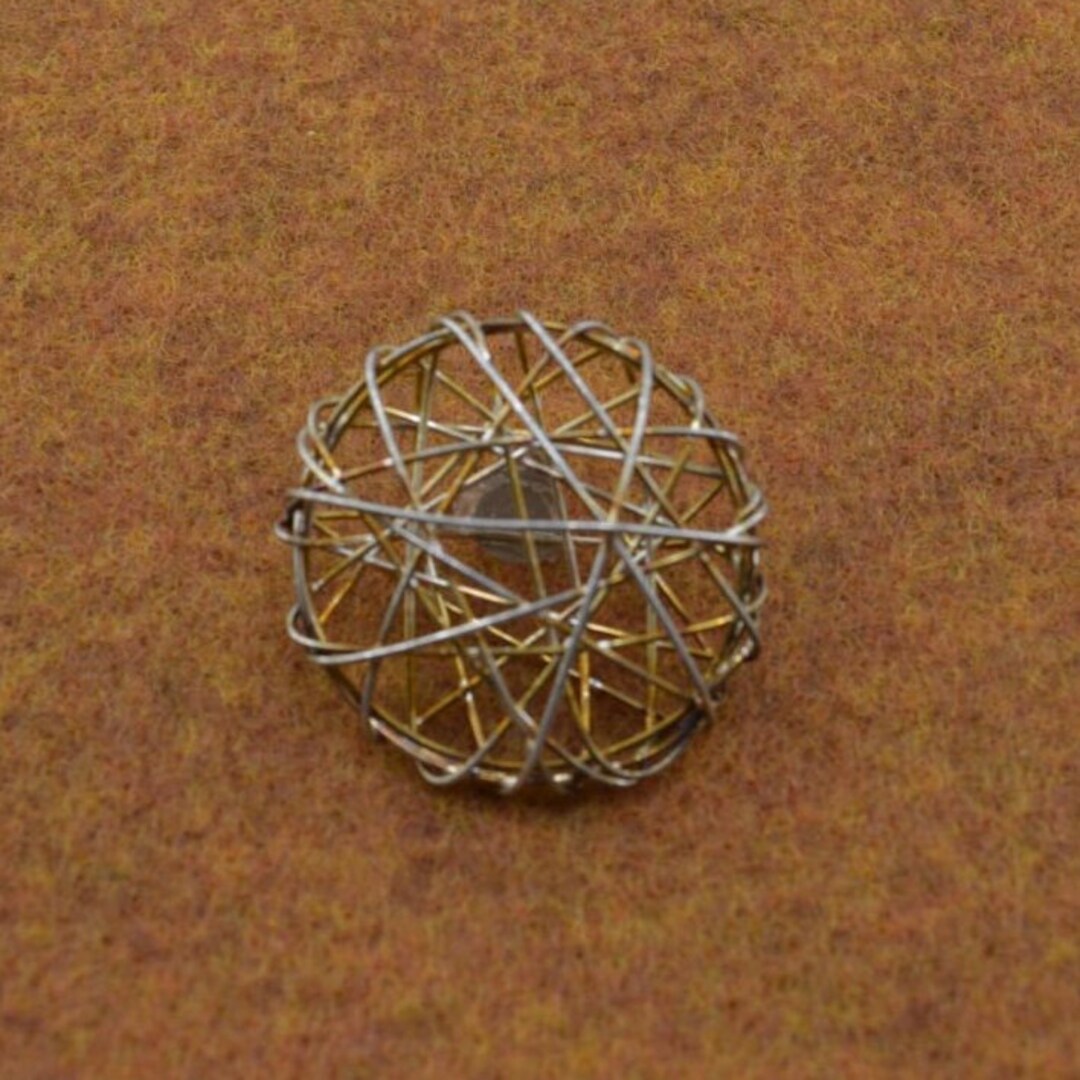 Tarnished Silver and Gold Wrapped Spiral 3 Dimensional Buttons – Shank ...