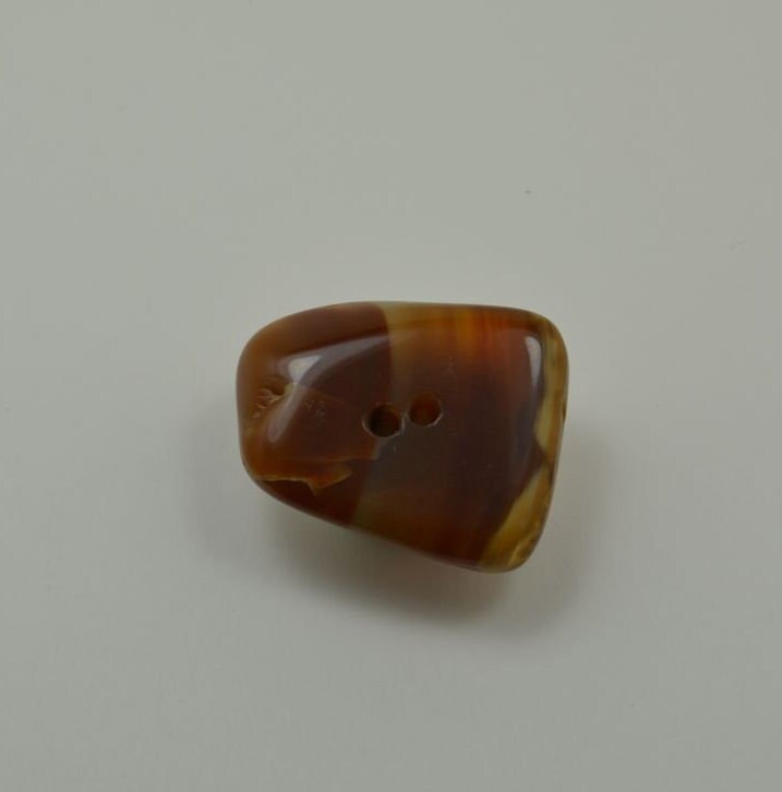 Polished Agate Stone Button in Brown Tones 2-hole BB-10 - Etsy