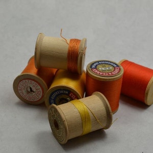 Wooden Spools With Thread – Sunshine (ws-th-a) - Etsy