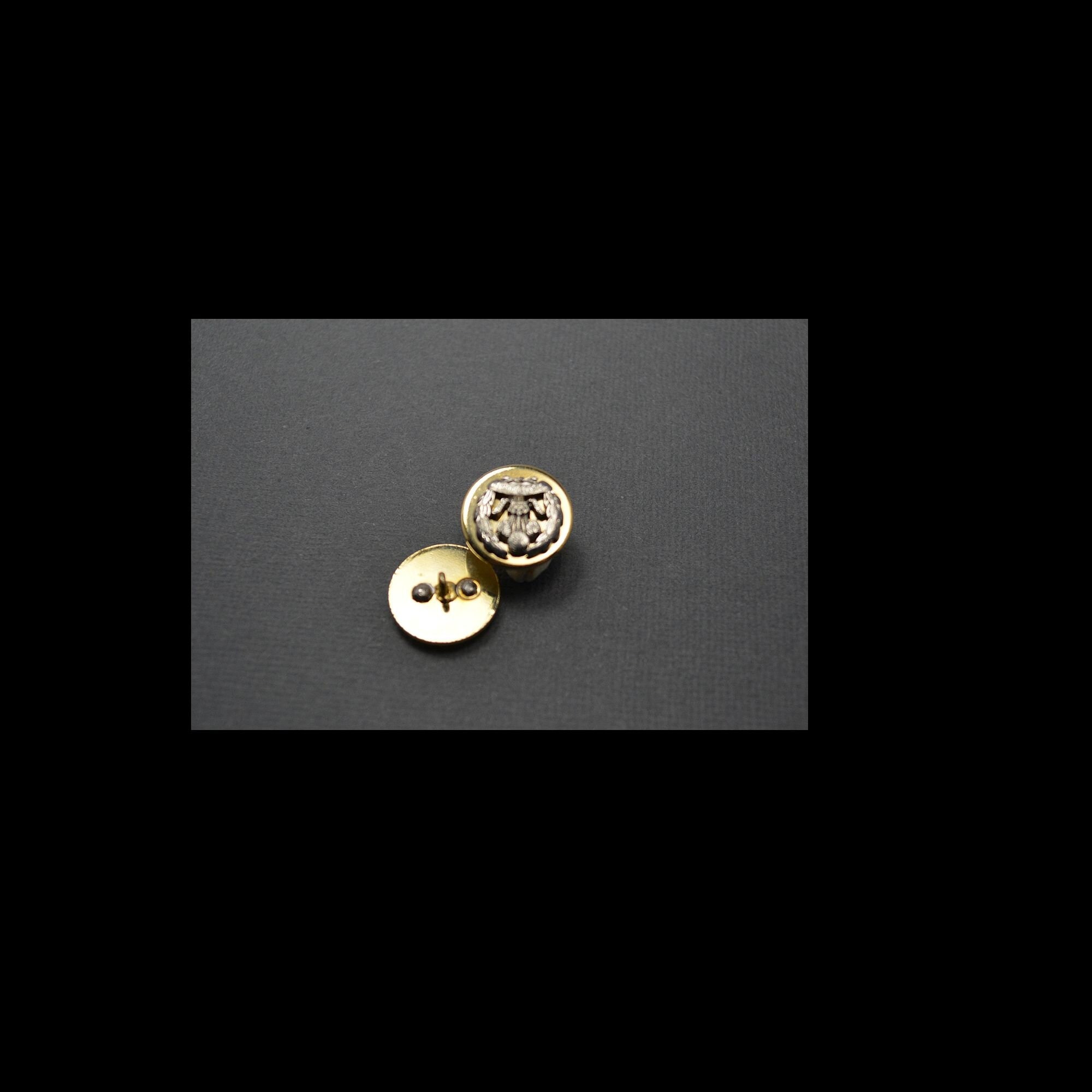 Gold Button With Silver Crest (A-12) - Etsy