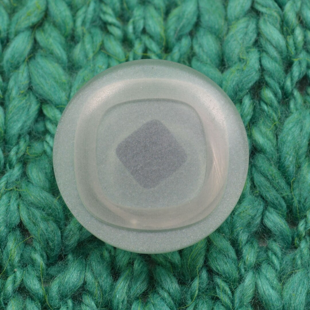 Light Turquoise Frosted Button With Turquoise Square Center (DD-02) - Etsy