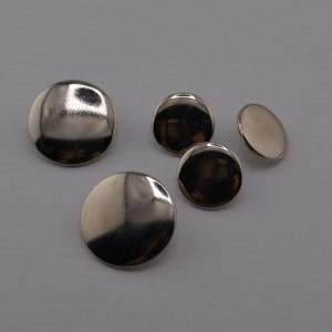Super Simple Very Shiny Silver Tone Button – Shank (UU-18) - Etsy