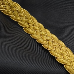 Trim – Gold Intricate Braid Using 5 Flat Strands (TR-GOLD-12) - Etsy